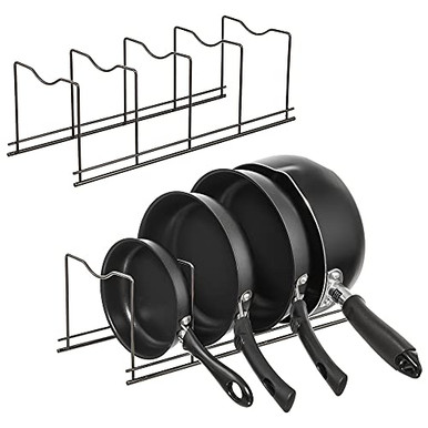 SANNO Pan Pot Rack Lid Holder Organizer Kitchen Pan Rack Holder ...