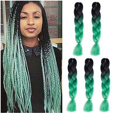 Kanekalon Ombre Braiding hair synthetic Crochet braids twist 24inch ...