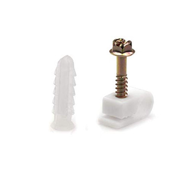 Ribbed Plastic Conical Anchors and White Cable Screw Clips - for ...