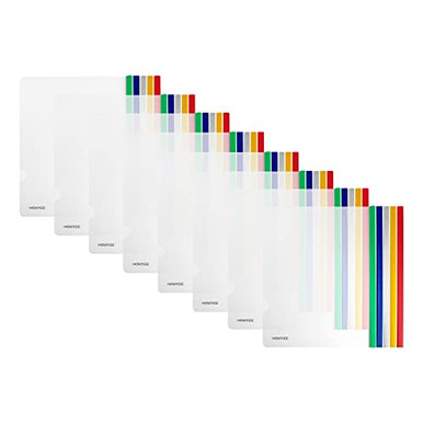 HOUYEE 40 Pack Clear Report Covers with Sliding Bars, 9mm-40 Sheet ...