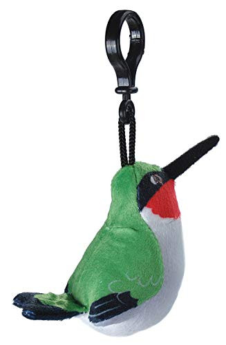 Wild Republic Red Throat Hummingbird Plush Clip, Stuffed Animal, Bird ...