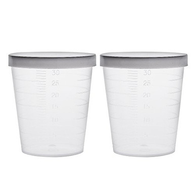 uxcell Measuring Cup 30ml Plastic Graduated Beaker Transparent with Lid ...