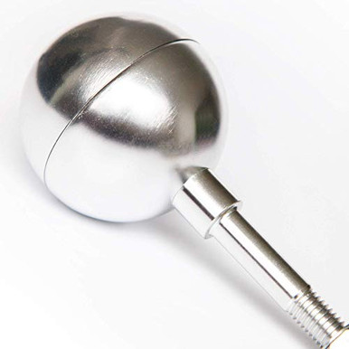 Flag Pole Topper, Silver Flag Topper, Weatherproof, Anodized Aluminium ...