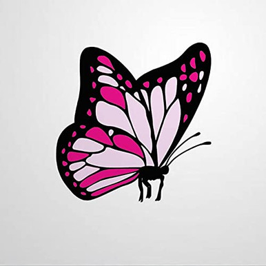 Pink Butterfly Image File .ai .png .SVG Custom 8inch Cars Decal Sticker ...