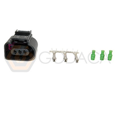 1x Connector 3 pin 3-way for Oil level sensor Audi 8K0 973 703 w/out ...