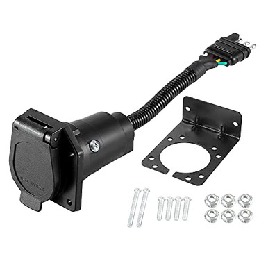 X AUTOHAUX 4 Pin to 7 Pin 4 Wire Trailer Plug Adaptor Wiring Harness ...