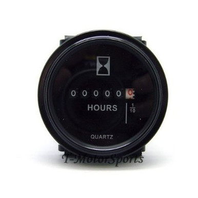 Round Hour Meter Gauge Hourmeter 6 to 80V Boat Outboard Inboard Marine ...