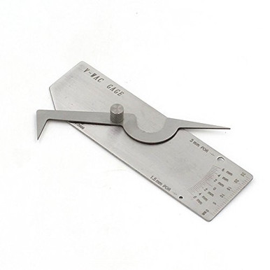 Weld V-Wac Gage METRIC Biting Edge Undercut Welding inspection Gauge ...