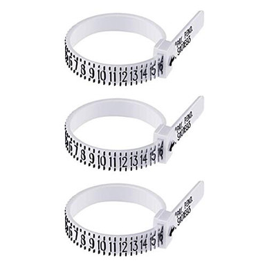 BENBOR 10Pcs Ring Size Plastic Ruler Finger Measure Circumference Gauge ...