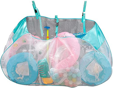 Ewqiqi Extra Large Pool Storage Mesh Bag Adjustable Hanging Pool ...
