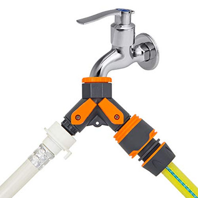 Queenbox Water Y Splitter 2 Way, Plastic Sink Water Faucet Outlet Hose ...