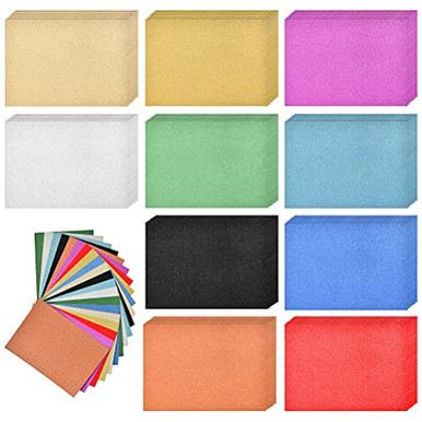 BUYGOO 60 Sheet Shimmer Cardstock Paper, 8.5 x 11 inch Glitter ...