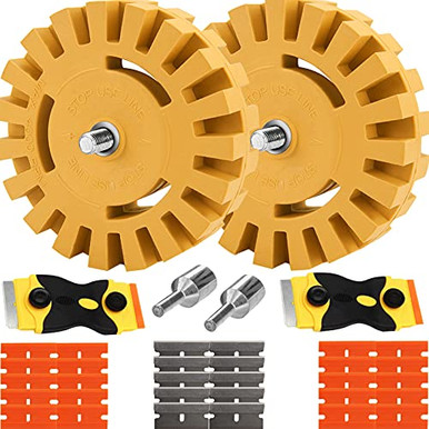 5 Pcs Eraser Wheel Decal Remover Kit, HITTLWARE 4 in Rubber Wheel ...
