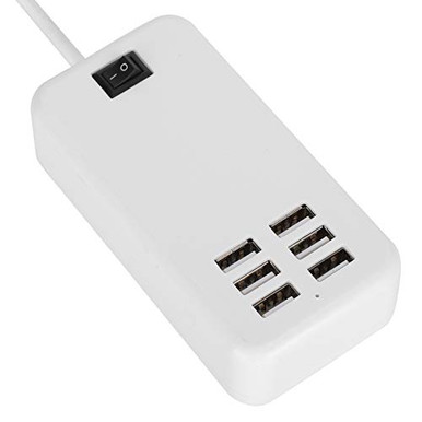 Multiple USB Charging Station, Charger Adapter 6 Port 30W USB Desktop ...
