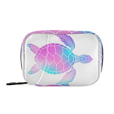 Colorful Turtle Pill Case Bag Pill Organizer Box with Zipper Portable ...