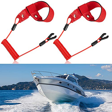 2 Pieces Stop Kill Safety Lanyards Floating Safety Switch Lanyards Boat ...