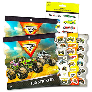 Monster Jam Party Supplies Stickers for Kids Bundle ~ 600 Assorted ...