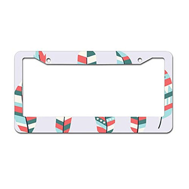 Free Feather Vintage Collection Vector Morden Car License Plate Frame ...