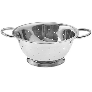 3 Quart Stainless Steel Colander - Professional Strainer with Heavy ...