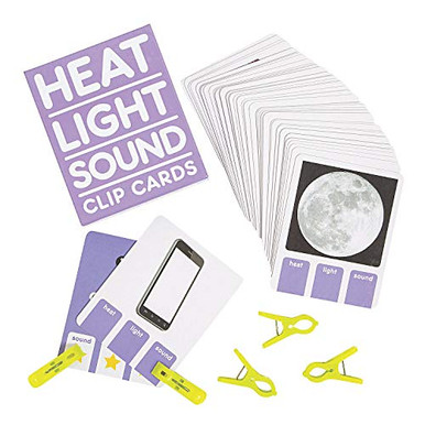 Fun Express Heat Light Sound Clip Cards - 61 Pieces - Educational and ...