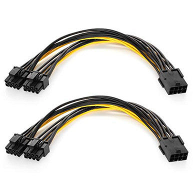 PCIe Splitter 8 Pin Female to Dual 8 Pin -6 Pin plus 2 Pin- Male GPU ...