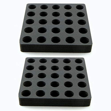 Polar Whale 2 Vial Racks Black Foam Storage Rack Holder Organizer Stand ...