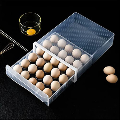 Drawer Type Egg Storage Box 30 Grid Egg Holder Plastic Carton Egg Fresh ...