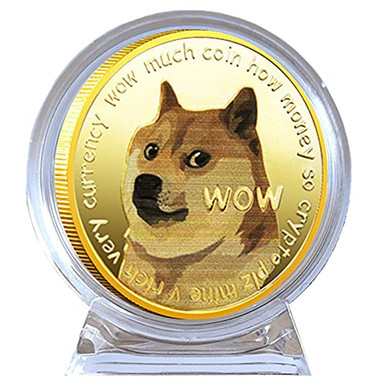 1PCS 1OZ Gold Dogecoin Commemorative Coin Gold Plated Doge Coin 2021 ...