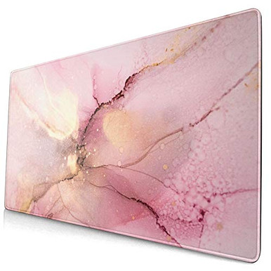 Waldeal Pink Marble Extended Gaming Mouse Pad -29.5x15.8 in-, Large Non ...