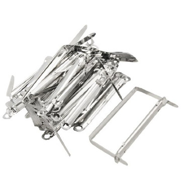 uxcell Metal Organizer Binder Documents Files Clips Paper Fasteners, 50 ...