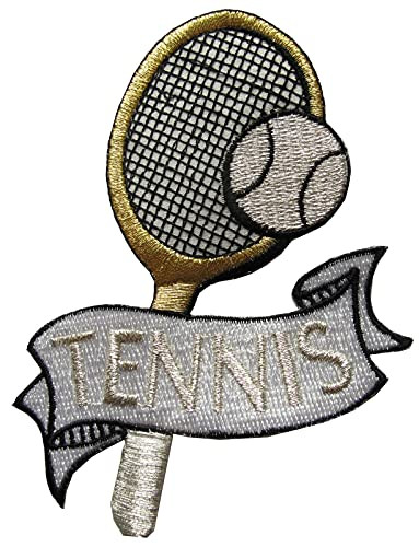 3420 Embroidery Iron On Tennis Racket and Ball w/Tennis Word Applique ...