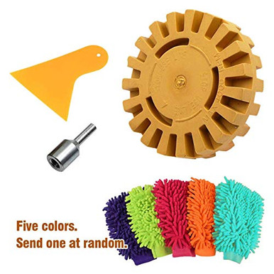 INSOLKIDON Decal Removal Eraser Wheel Tool Kit Power Drill Adapter - 4 ...