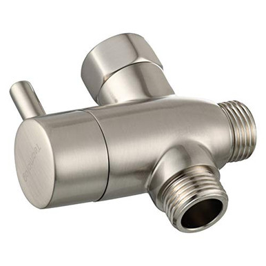 Tecmolog Shower Splitter Valve Brushed Nickel G1/2" Brass Shut Off ...