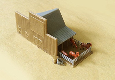 Outland Models Train Railway Layout Old West Livery Stable with Horses ...