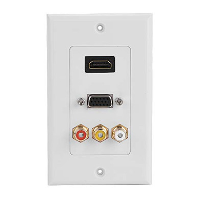Hakeeta HDMI VGA RCA Ports 3-in-1 Integrated Multimedia Wall Panel ...