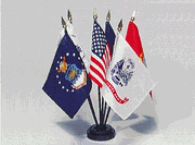 US American Desk Table Flag Set Air Force Army Coast Guard Navy USMC ...