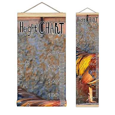 Kids Growth Chart Ruler for Wall Wood Frame Height Measure Chart 13 ...