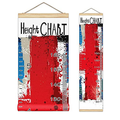 Kids Growth Chart Ruler for Wall Wood Frame Height Measure Chart 13 ...