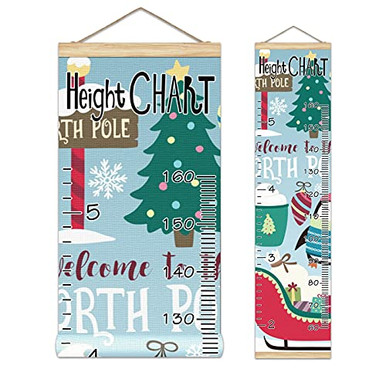 Kids Growth Chart Ruler for Wall Wood Frame Height Measure Chart 13 ...
