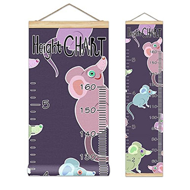 Kids Growth Chart Ruler for Wall Wood Frame Height Measure Chart 13 ...
