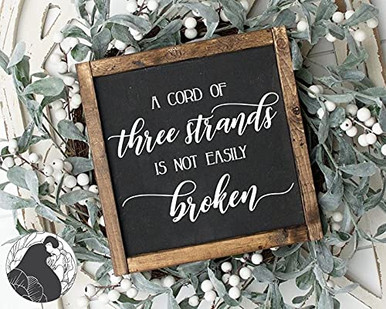Tamengi A Cord of Three Strands SVG, Christian Cut File, Bible Verse ...