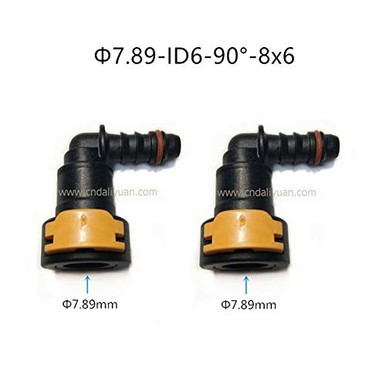 Fastener and Clip 7.89mm 180 Degree ID6 SAE 5/16 Fuel Pipe Joint Fuel ...