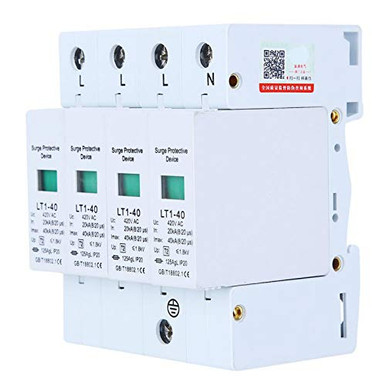 Household 4 Pole 40KA Power Surge Protector Module 420V Low Voltage ...
