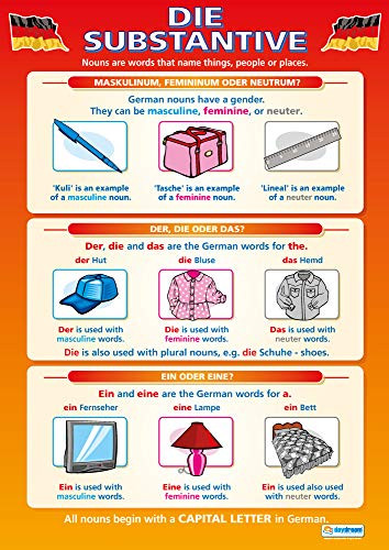 Die Substantive | Language Learning Posters | Laminated Gloss Paper ...