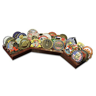 4 Row Challenge Coin Holder Stadium - Military Coin Display Stand ...