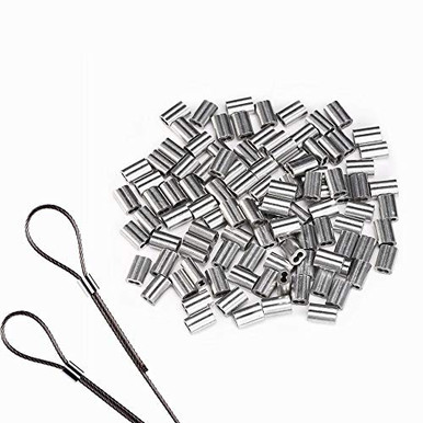 1/16" Cable Ferrule Aluminum Crimping Loop Sleeve for 1/16 Inch ...