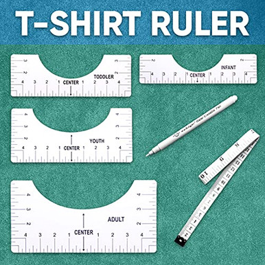 Tshirt Ruler, T-Shirt Alignment Ruler, 6 Pack Tshirt Measurement Ruler ...