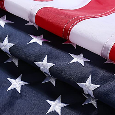 American Flag Outdoor, with Stitched Stripes Embroidered Stars, 3x5 FT ...
