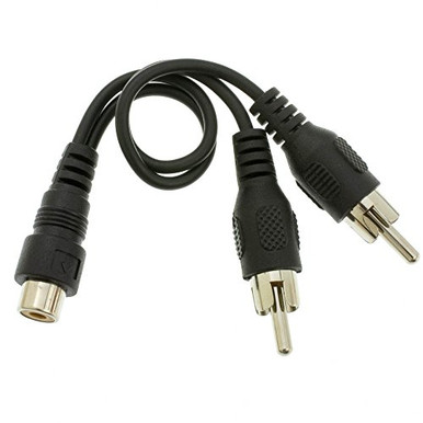 ACL 6 Inch RCA Female to Dual RCA Male Splitter/Adapter, 10 Pack ...