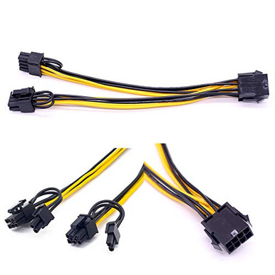 8Pin PCI-E PCI Express Graphics Video Card 8 Pin GPU VGA Female to Dual ...